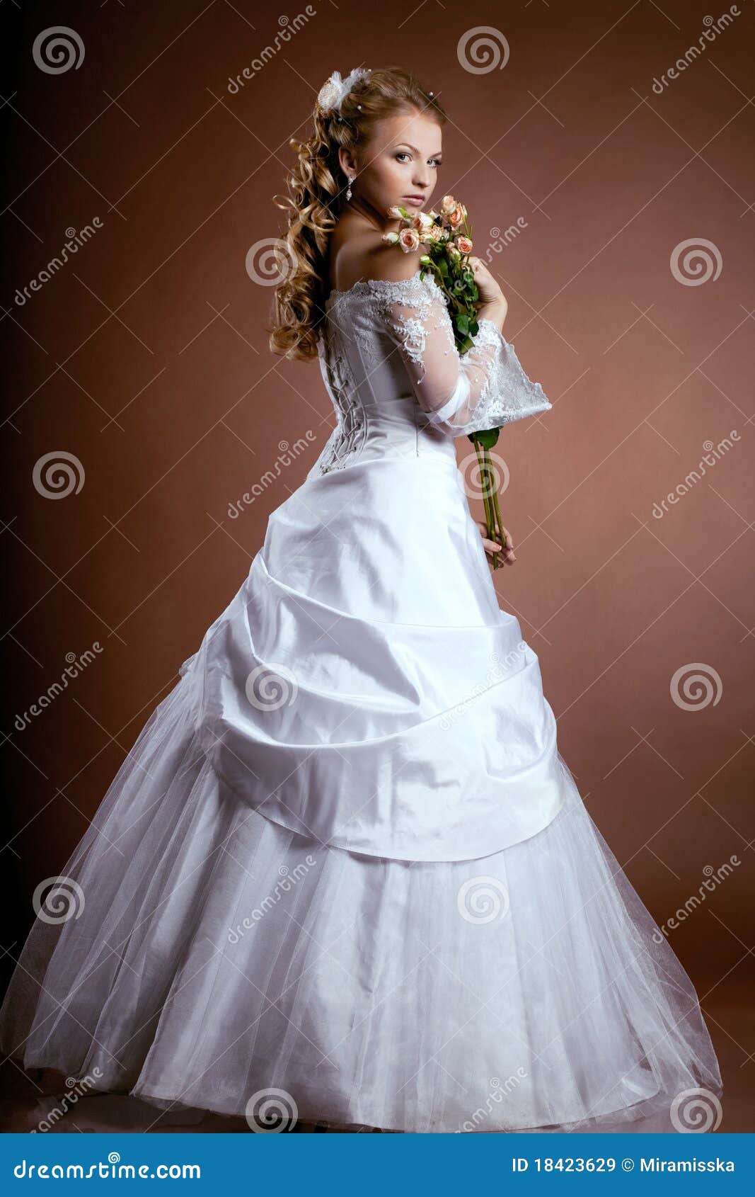 Beautiful bride stock image. Image of gorgeous, clothes - 18423629