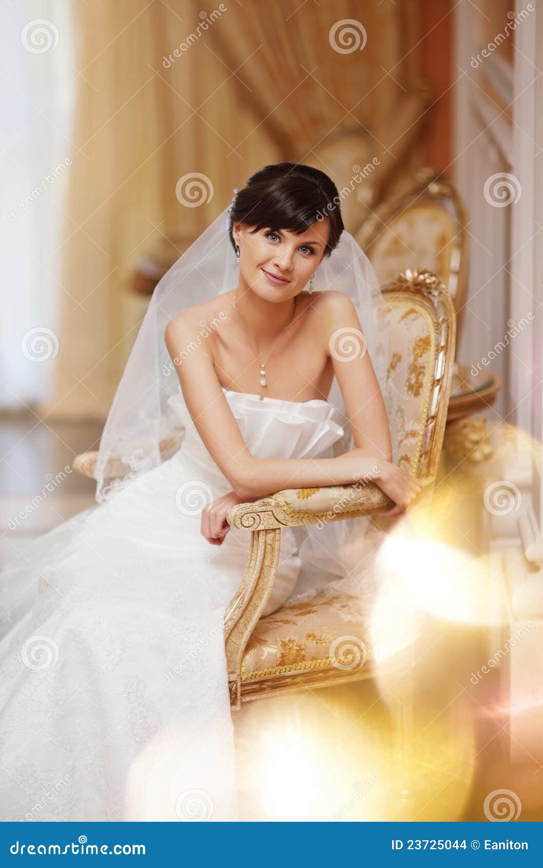 Beautiful Bride stock photo. Image of interior, marriage - 23725044