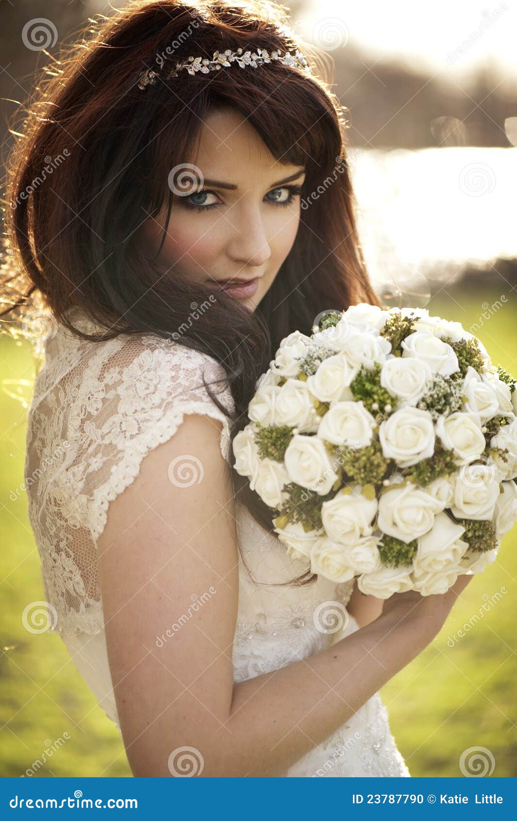 Beautiful bride stock photo. Image of adult, person, flowers - 23787790