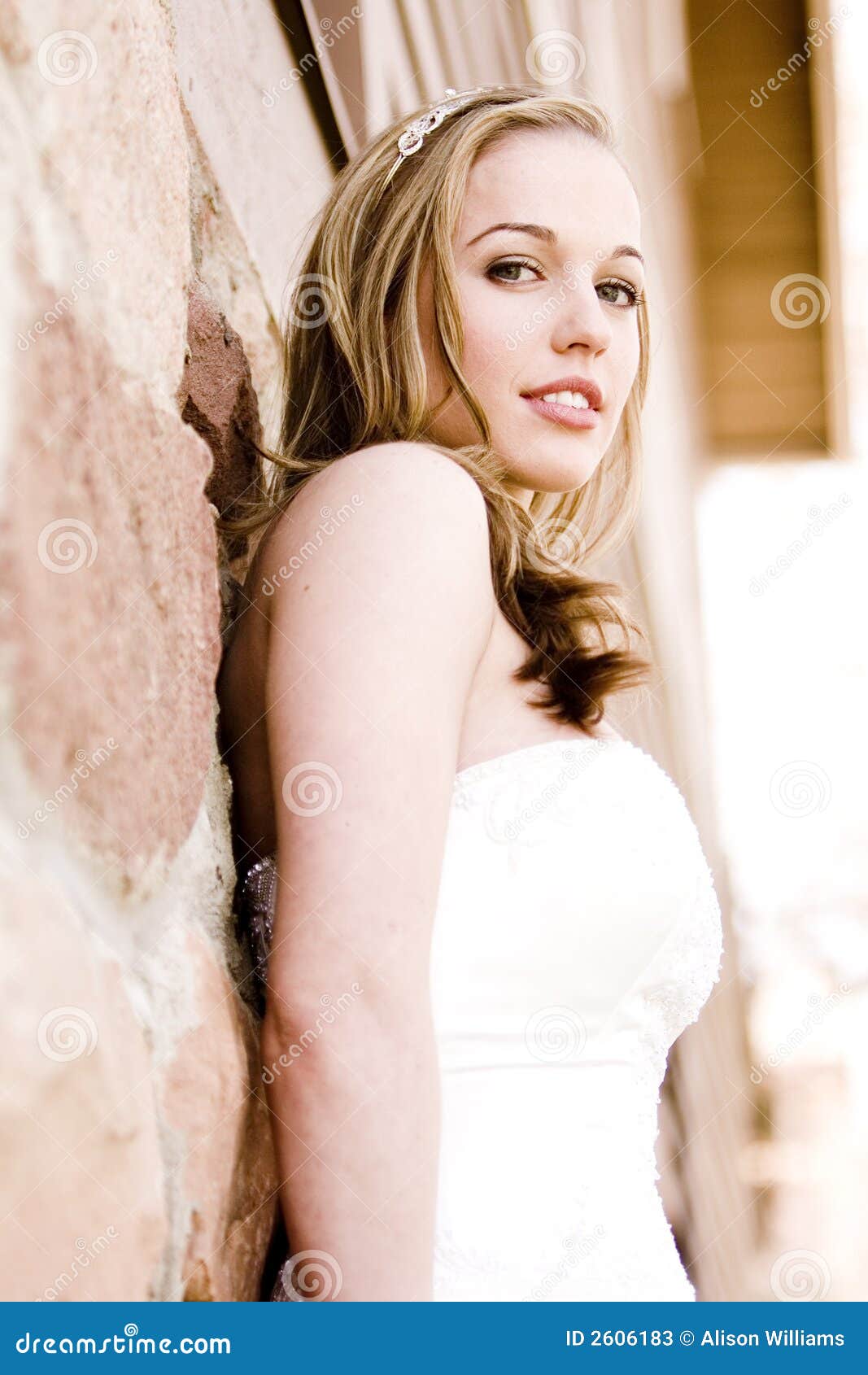 Beautiful Bride stock image. Image of hazel, wind, gorgeous - 2606183