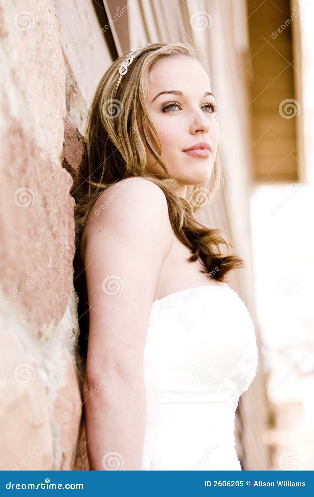 Beautiful Bride stock image. Image of windy, long, gorgeous - 2606205