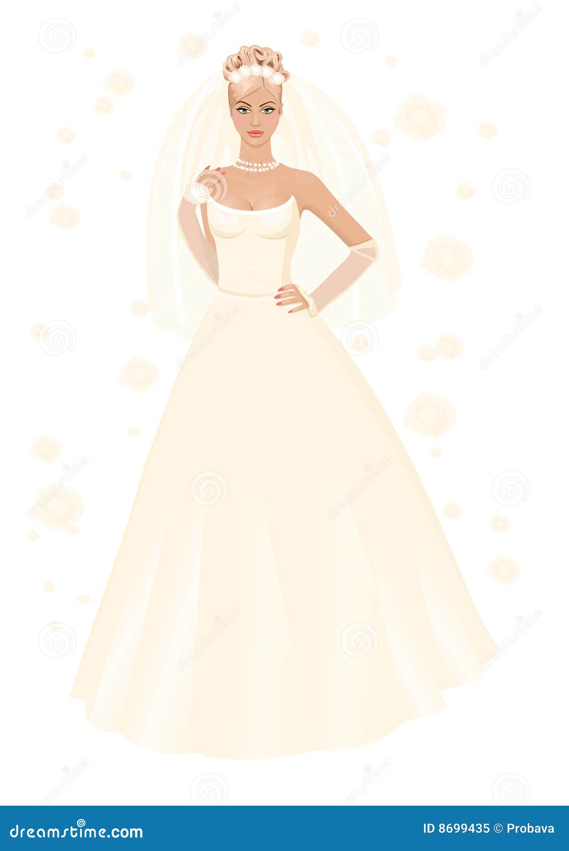 Beautiful bride stock vector. Illustration of congratulations - 8699435