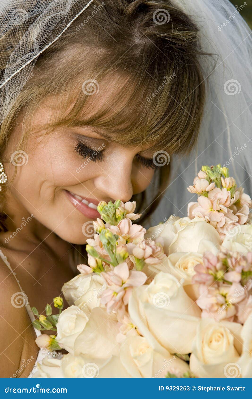 Beautiful bride stock image. Image of flower, marriage - 9329263