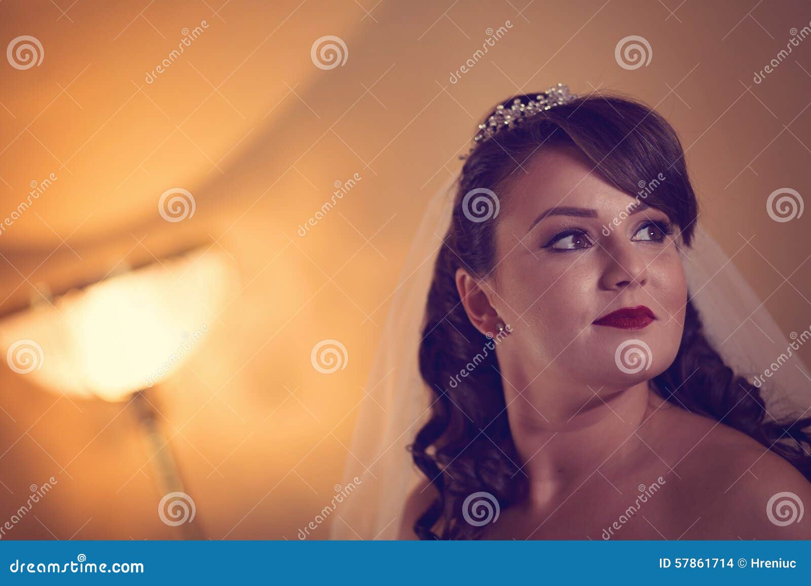 Beautiful Bride on Her Wedding Day Stock Photo - Image of elegance ...
