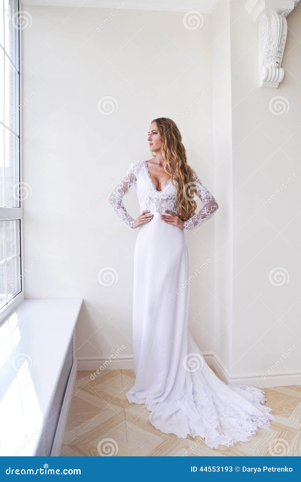 The Beautiful Bride in an Interior Stock Image - Image of woman, beauty ...