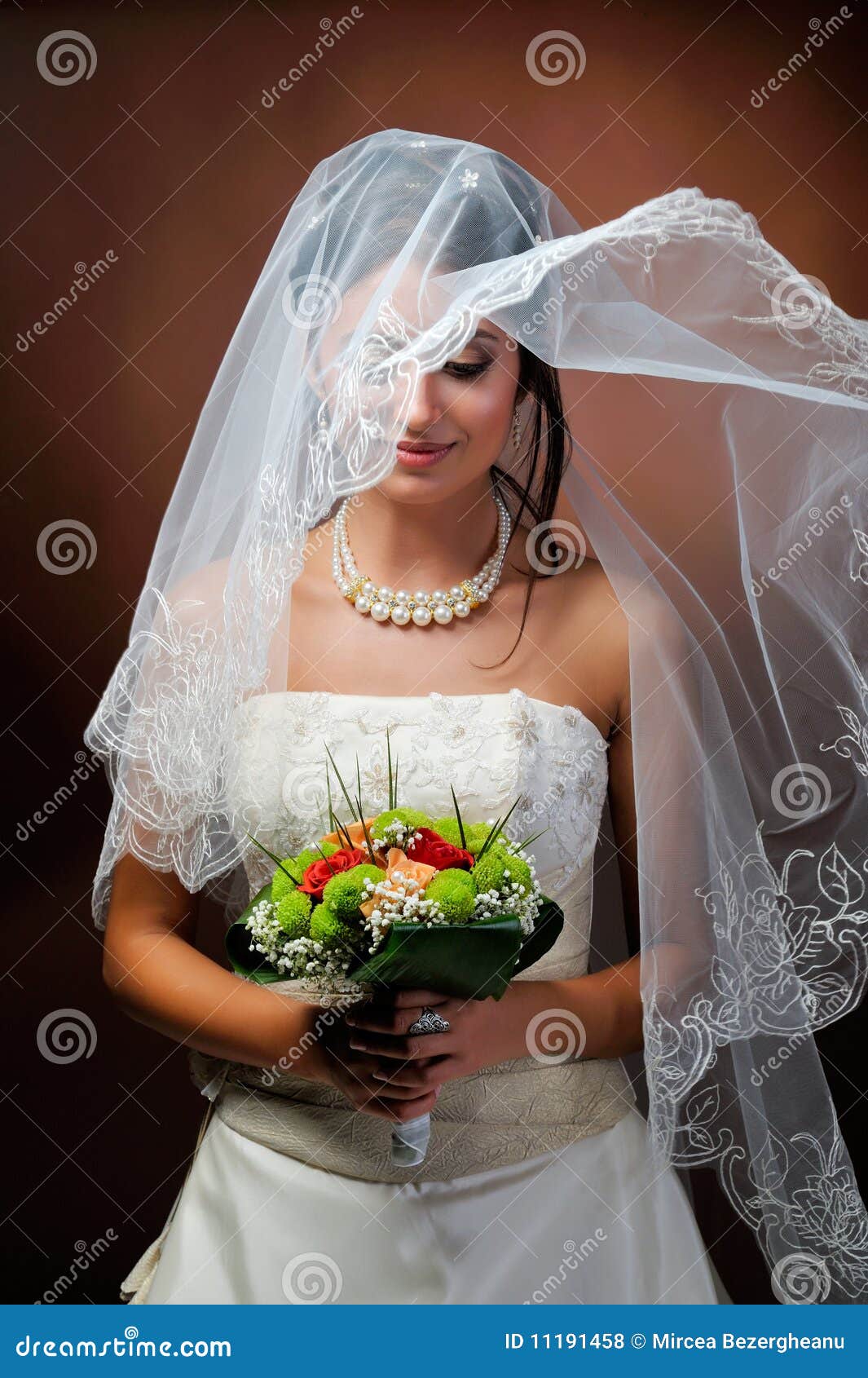 Beautiful bride portrait stock photo. Image of makeup - 11191458