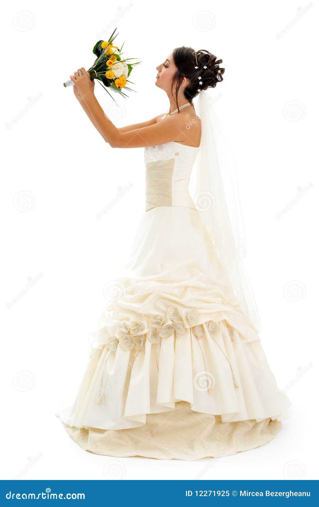 Beautiful bride portrait stock image. Image of female - 12271925