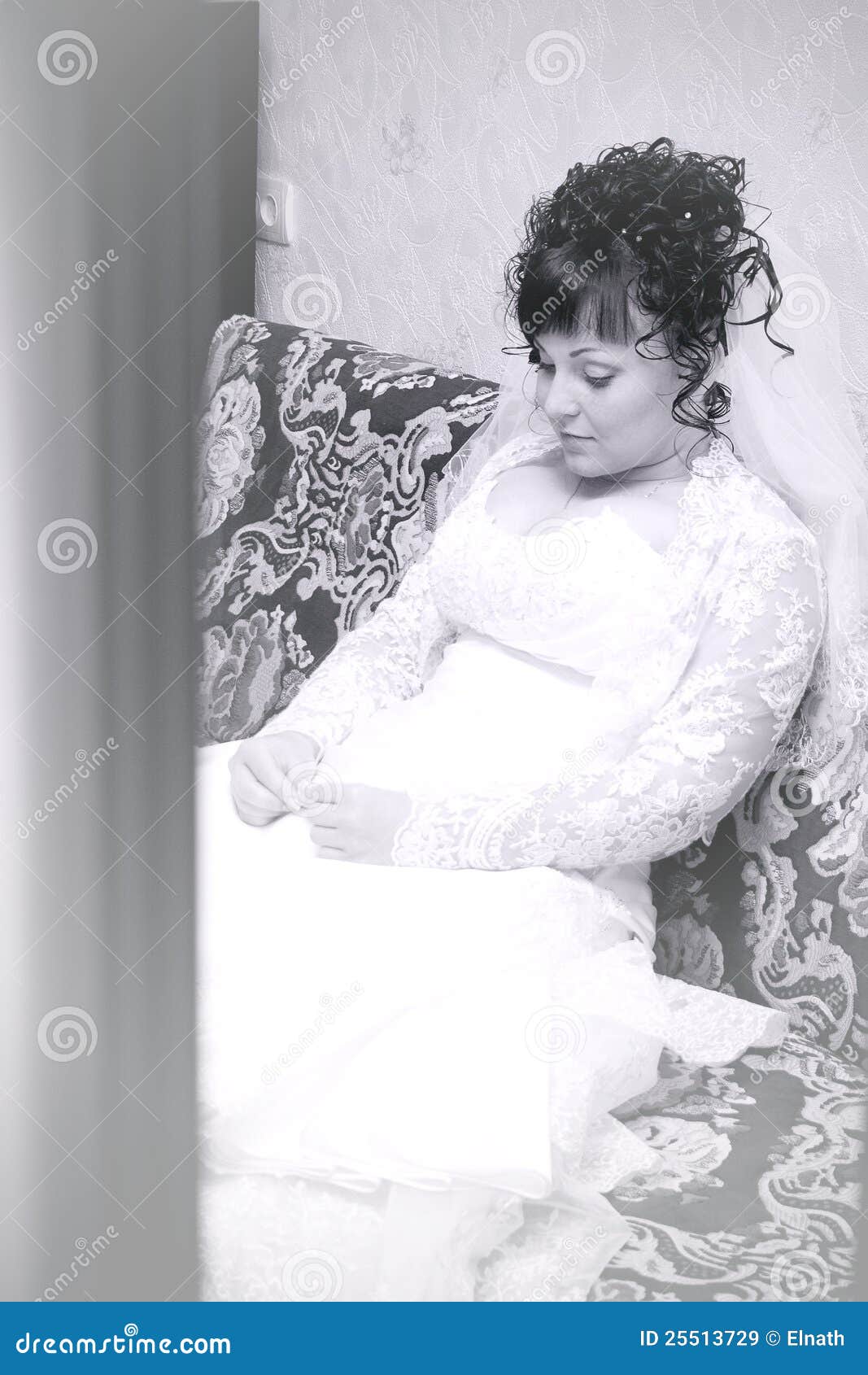 Beautiful Bride Sad, Waiting Stock Image - Image of frame, depressed ...