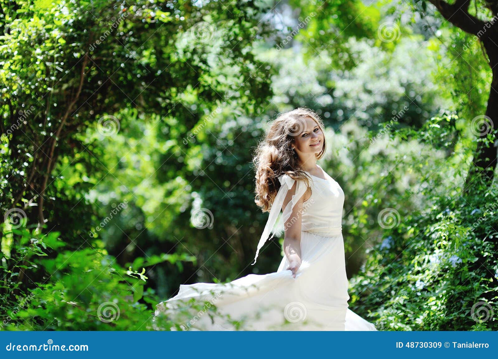 Beautiful Bride Smiling in the Wedding Day Stock Image - Image of ...