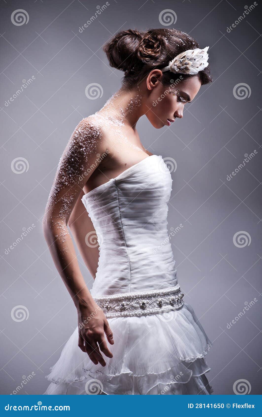 Beautiful Bride Studio Portrait Stock Photo - Image of glamour, posing ...