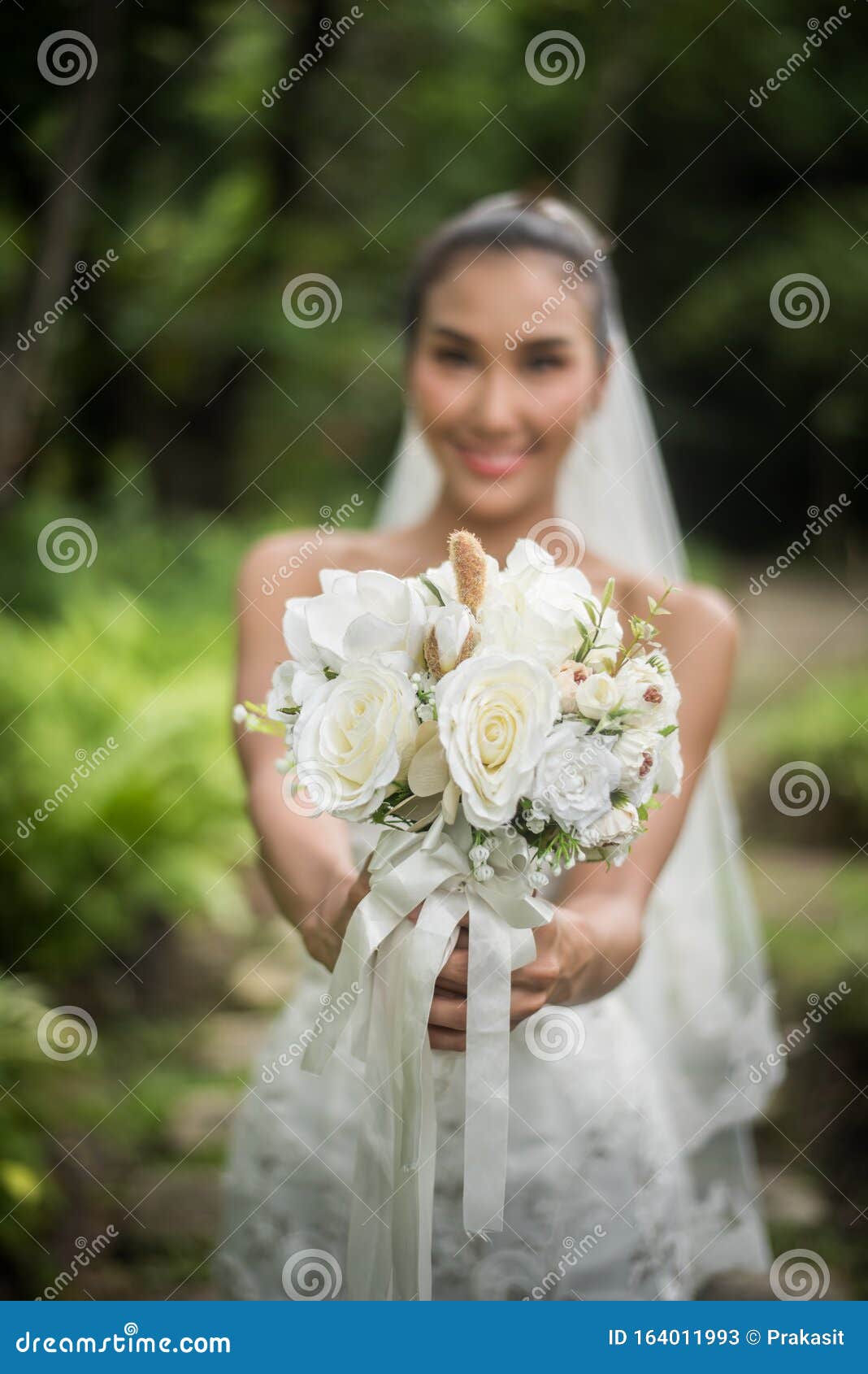Beautiful Bride with Wedding Bridal Stock Image - Image of romance ...