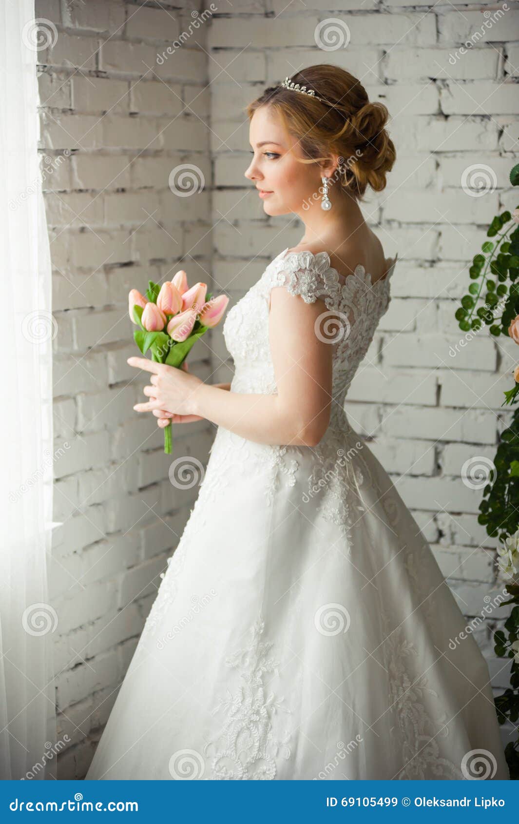 Beautiful Bride before Wedding Ceremony Stock Image - Image of ...
