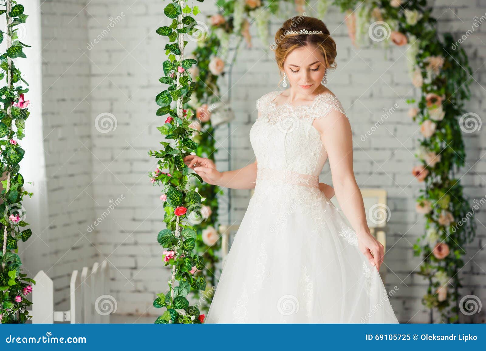 Beautiful Bride before Wedding Ceremony Stock Image - Image of dress ...