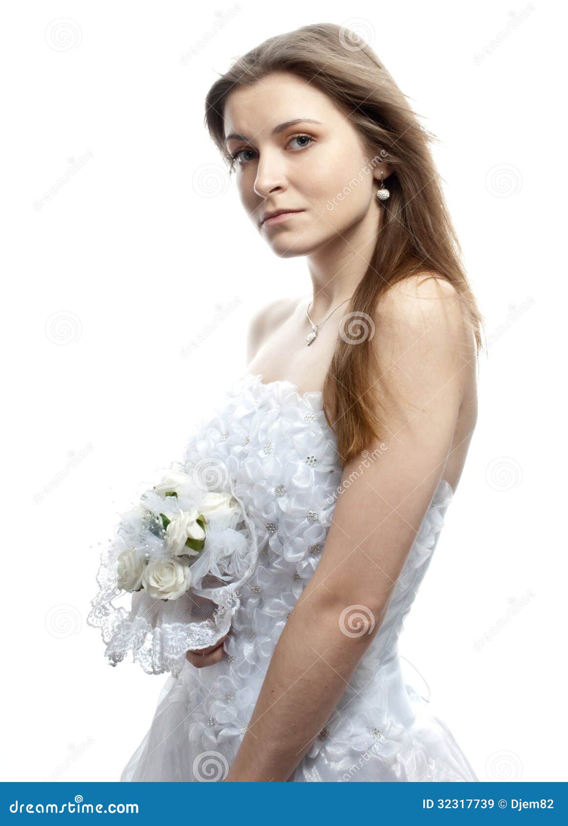 Beautiful Bride in Wedding Dress Stock Image - Image of pretty, adult ...
