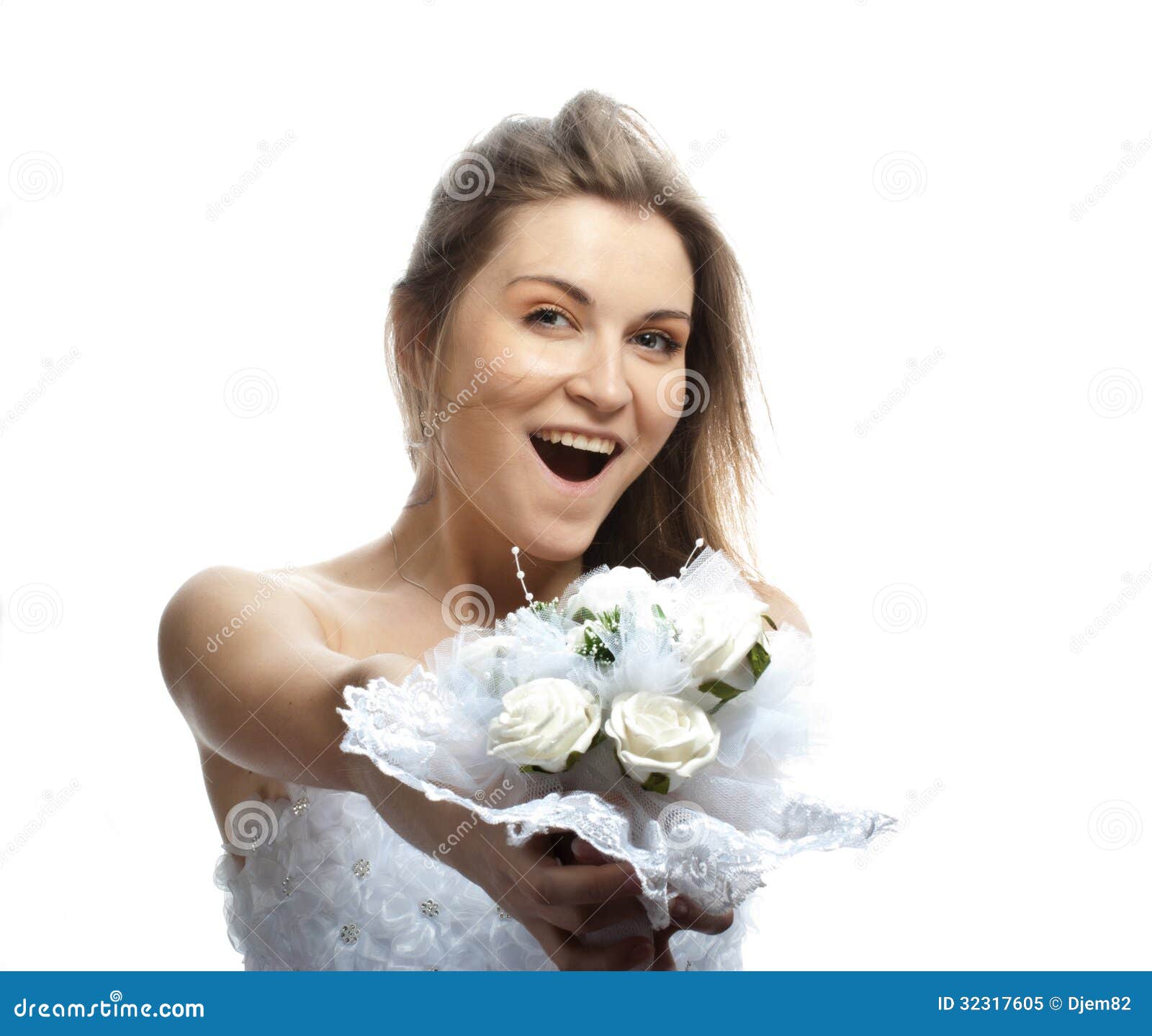 Beautiful Bride in Wedding Dress Stock Image - Image of dress, gorgeous ...