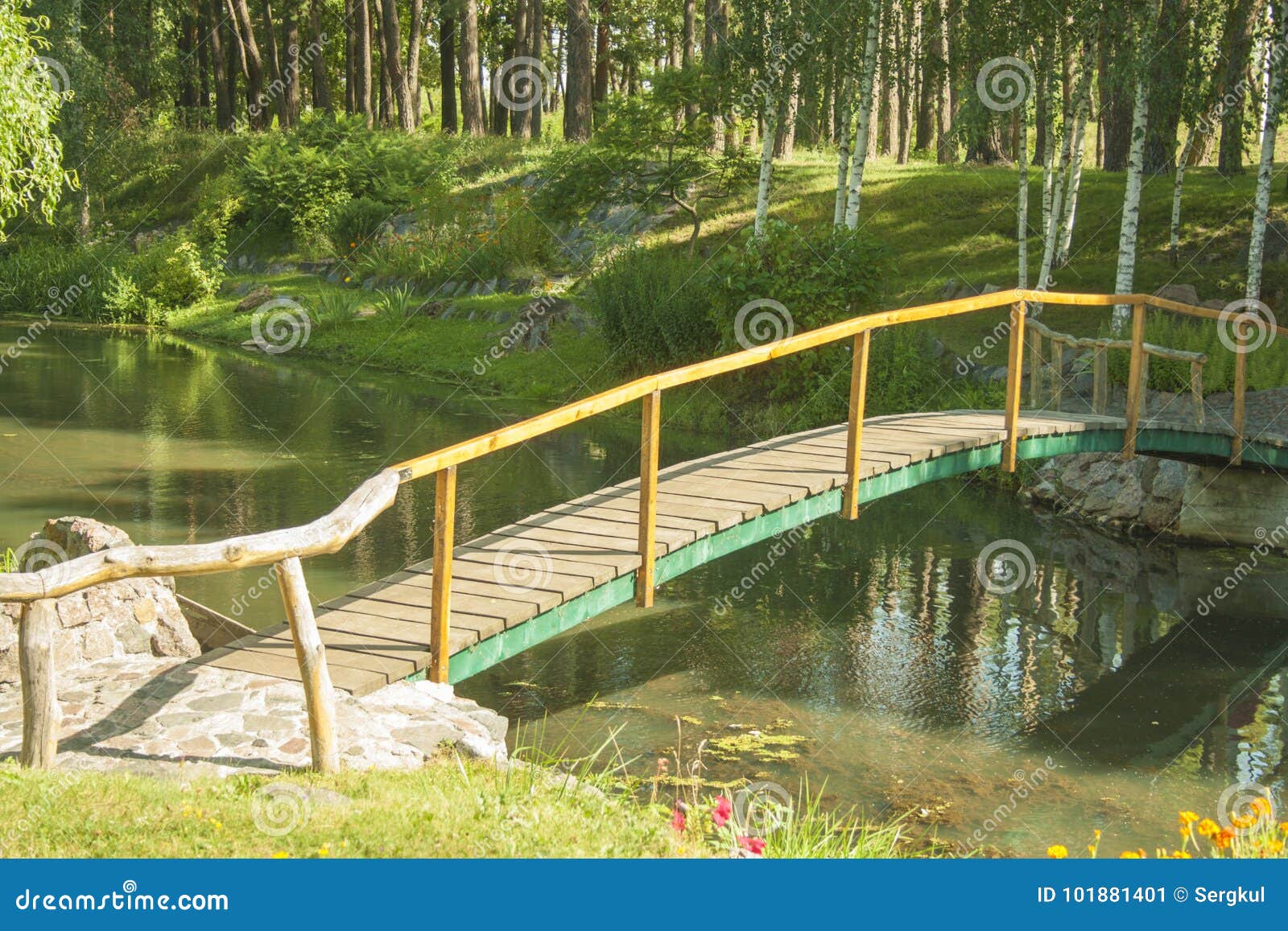 A BEAUTIFUL BRIDGE stock image. Image of path, person - 101881401
