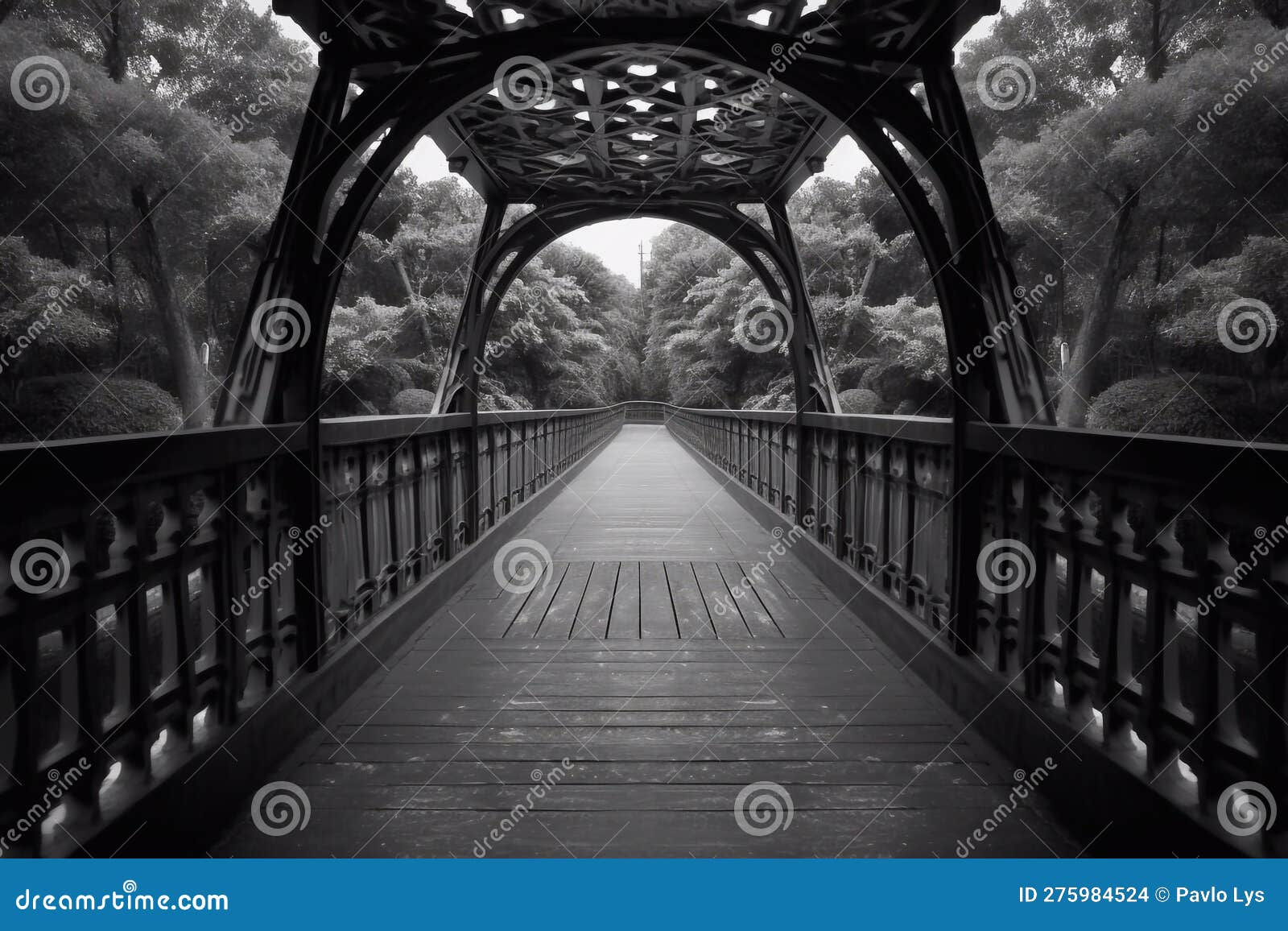A Beautiful Bridge from the Middle of Symmetry. AI Generated Stock ...