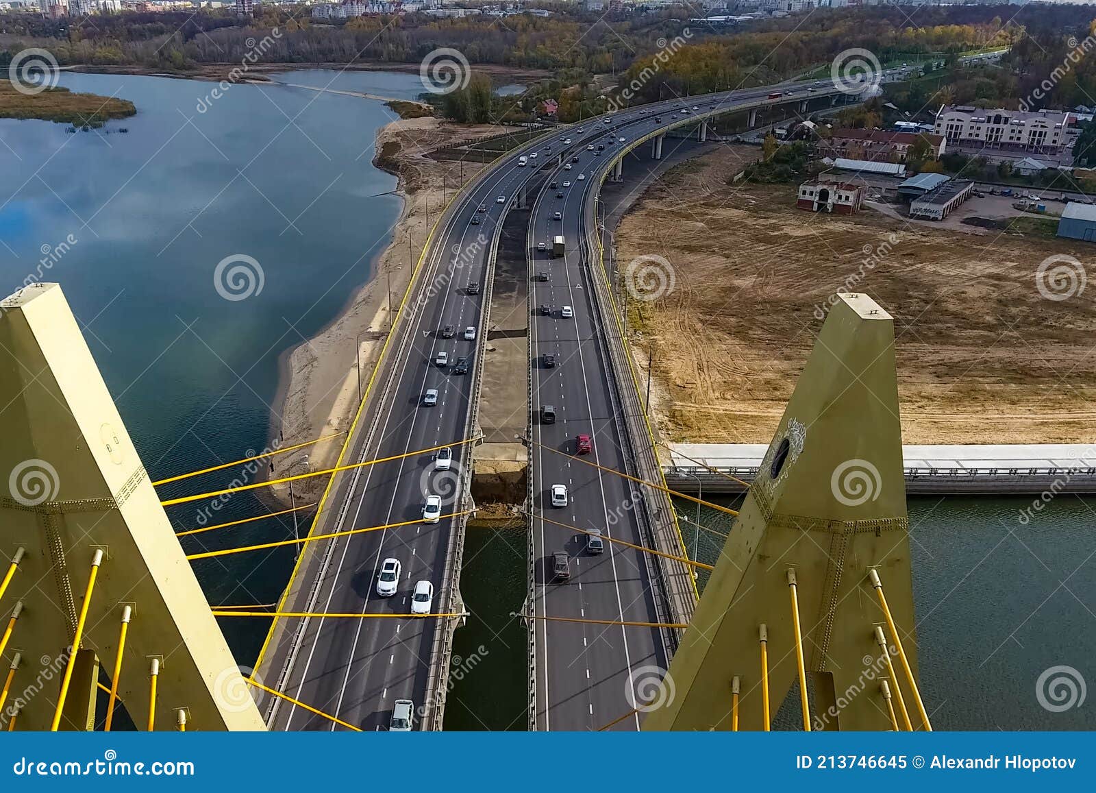 Beautiful Bridge Over the River. Stock Image - Image of beautiful ...
