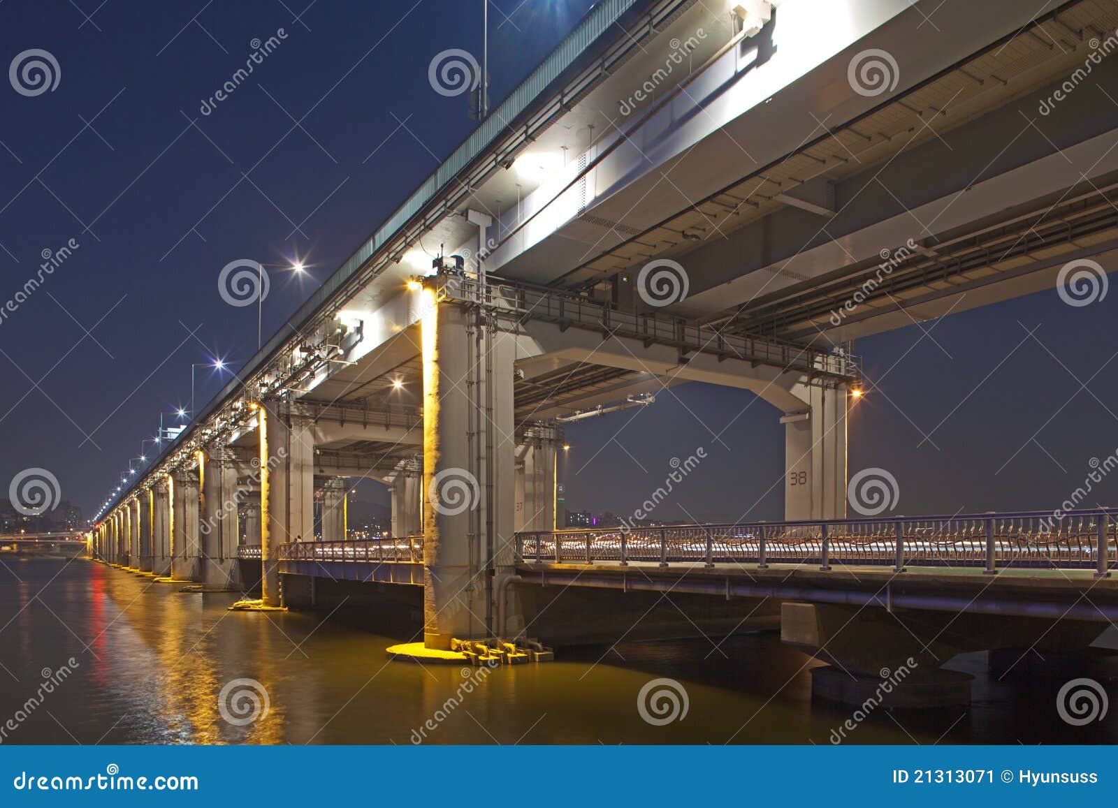 Beautiful Bridge in South Korea Stock Image - Image of railways ...