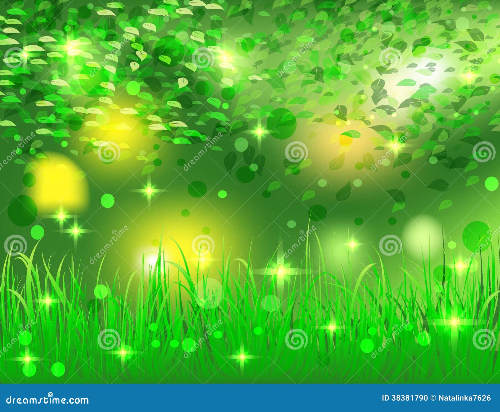 Beautiful Bright Abstract Forest Stock Vector - Illustration of beauty ...