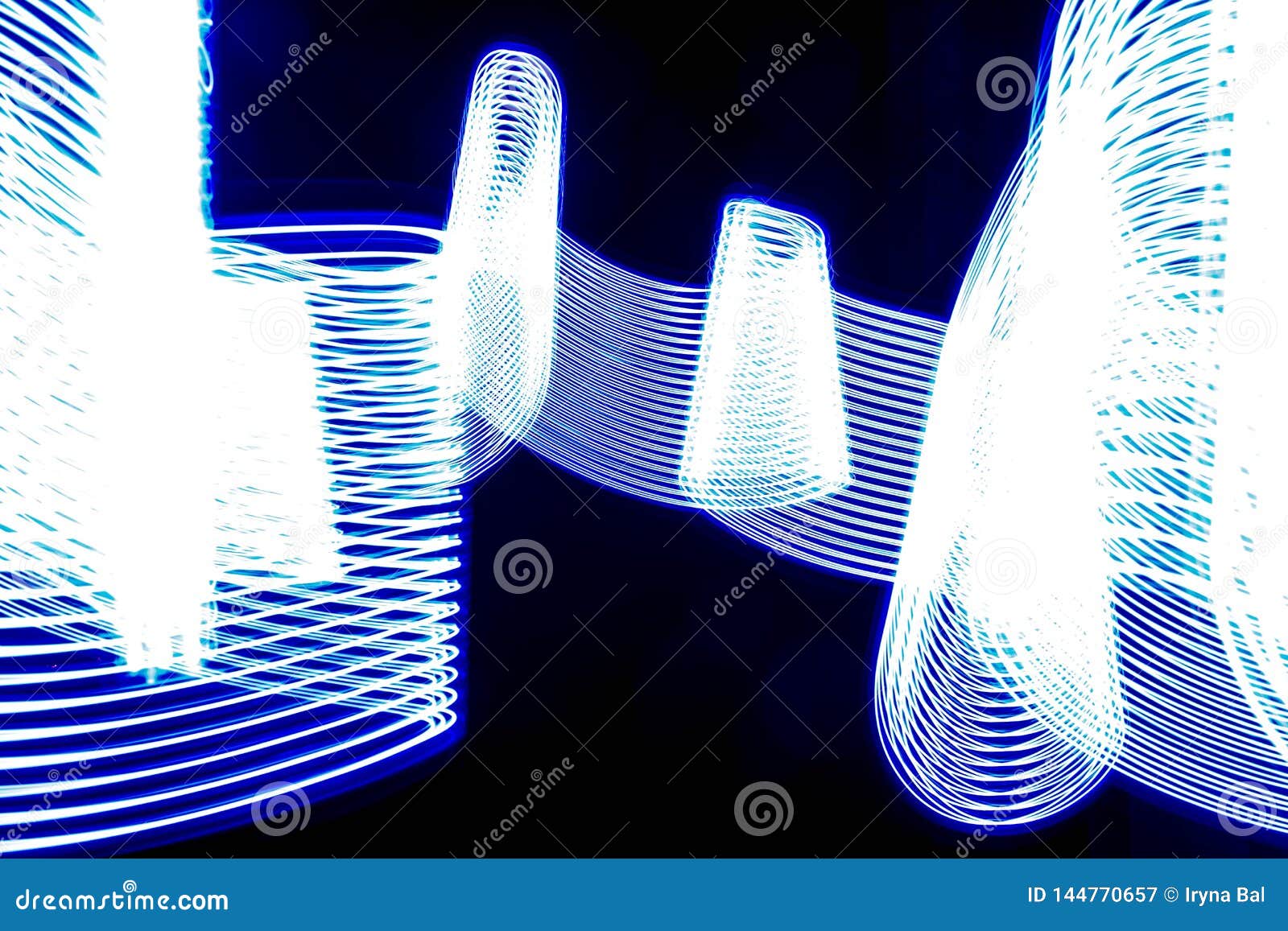 Beautiful Bright Abstract Light Pattern on Black. Stock Illustration ...
