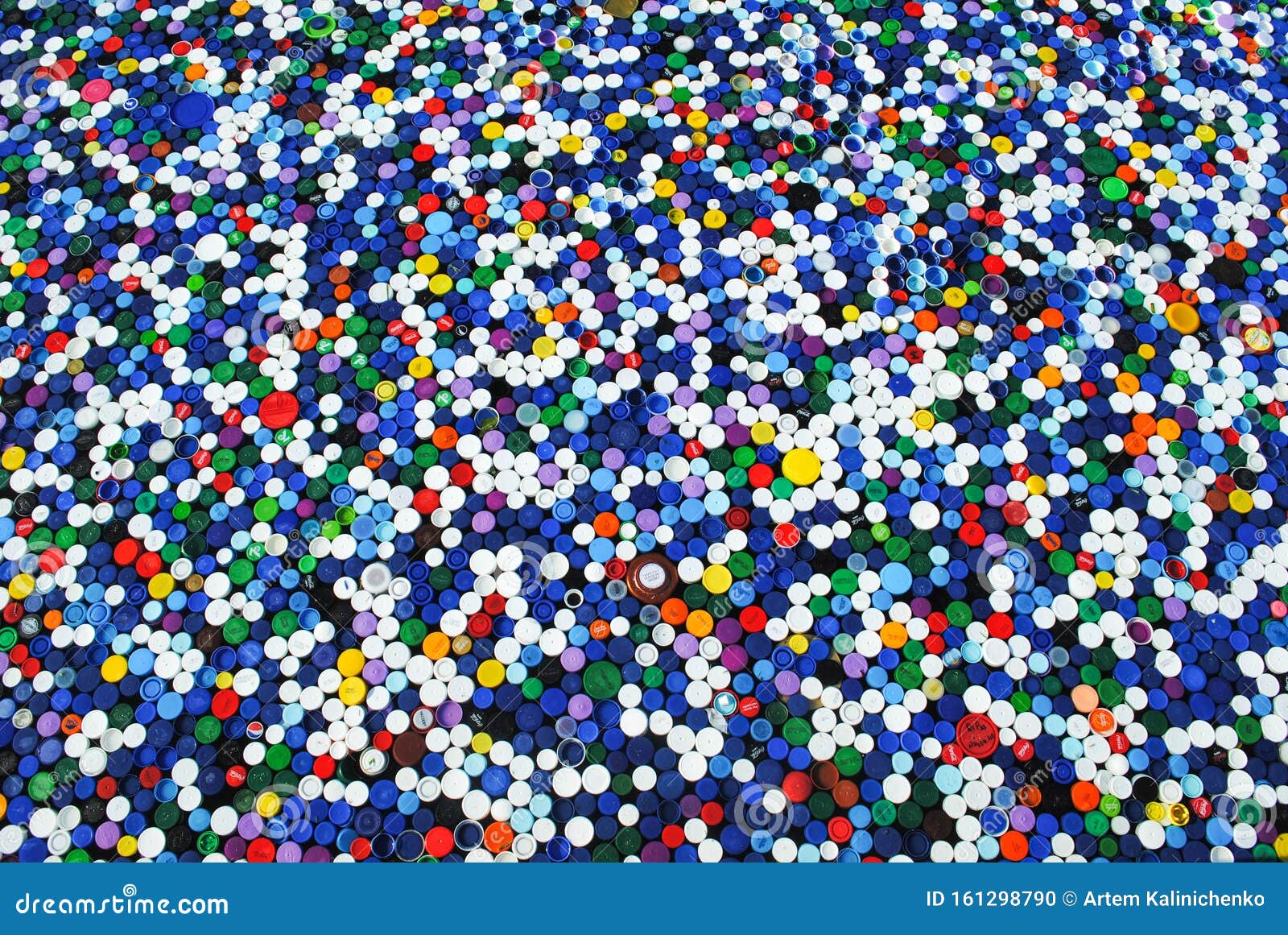 Beautiful Bright Background from Multi-colored Caps from Plastic ...