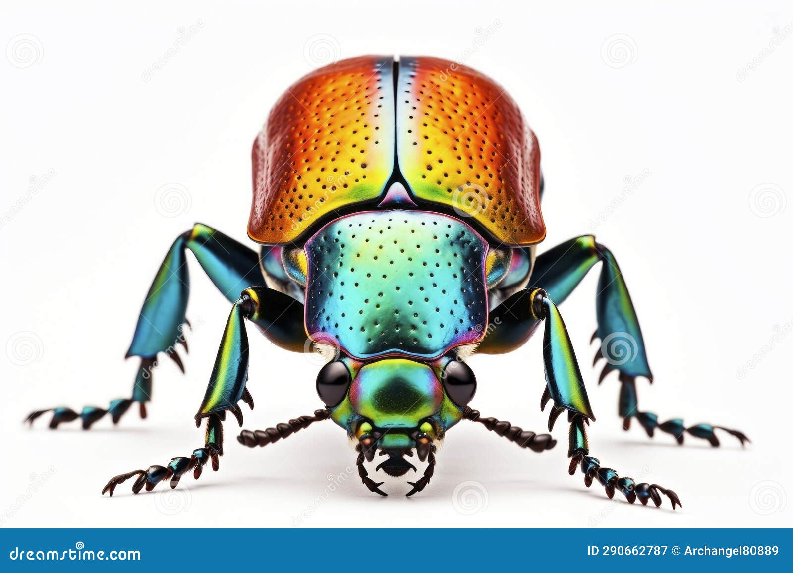 Beautiful Bright Beetle on a Light Background. Generative AI Stock ...