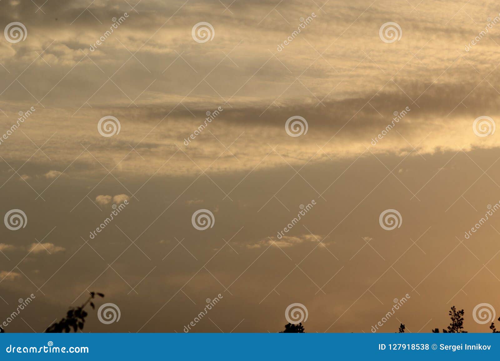 Beautiful Bright Evening Sky with Clouds Stock Photo - Image of ...