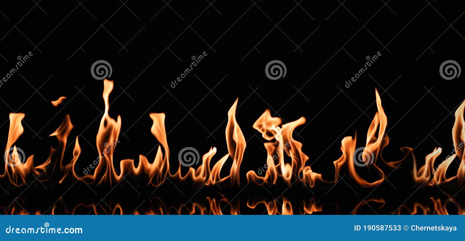 Beautiful Bright Fire Flames on Background Stock Image - Image of ...