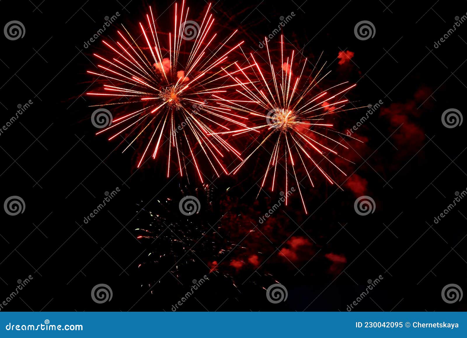 Beautiful Bright Firework Lighting Up Sky Stock Image - Image of ...