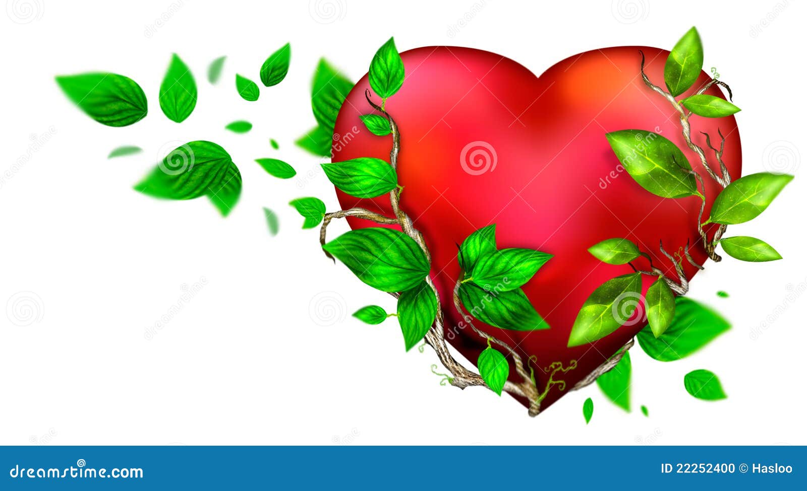 Beautiful Bright Heart of Red Color Stock Illustration - Illustration ...