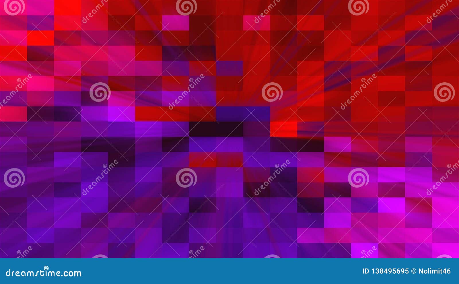 Beautiful Bright Mosaic with Square Particles, this is Computer ...