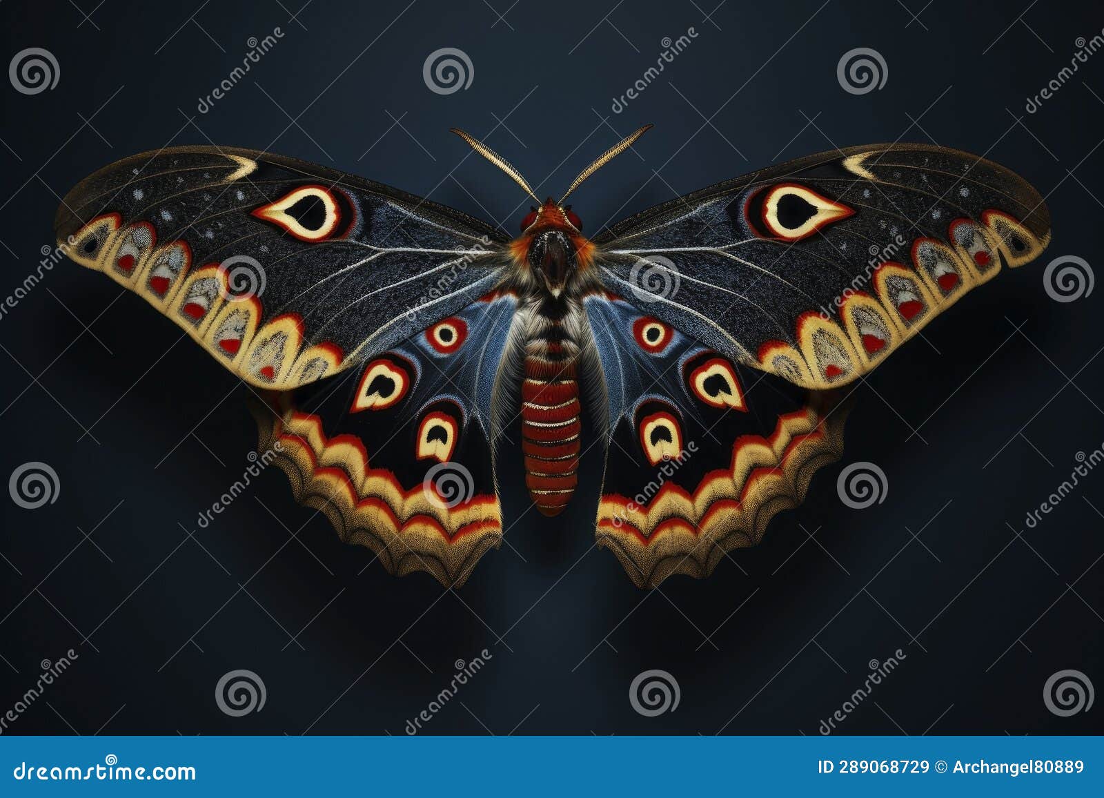 Beautiful, Bright Moth. Generative AI Stock Image - Image of insect ...