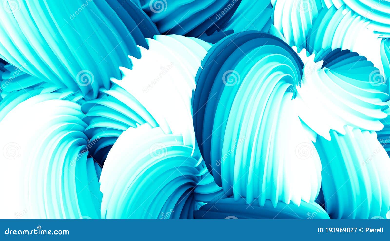 Beautiful Bright Positive Blue Background with Abstract Shapes. 3d ...