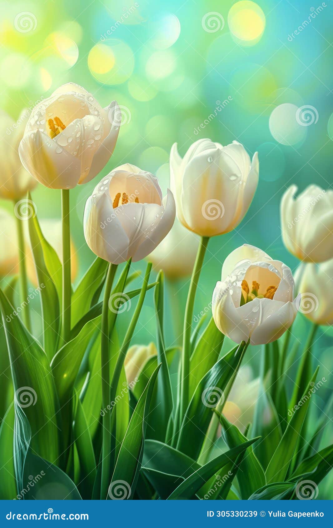 Beautiful Bright Poster for the Spring Holiday. Template without Text ...