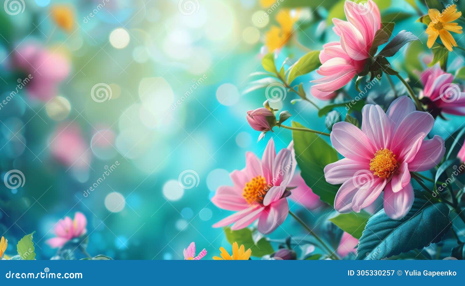 Beautiful Bright Poster for the Spring Holiday. Template without Text ...