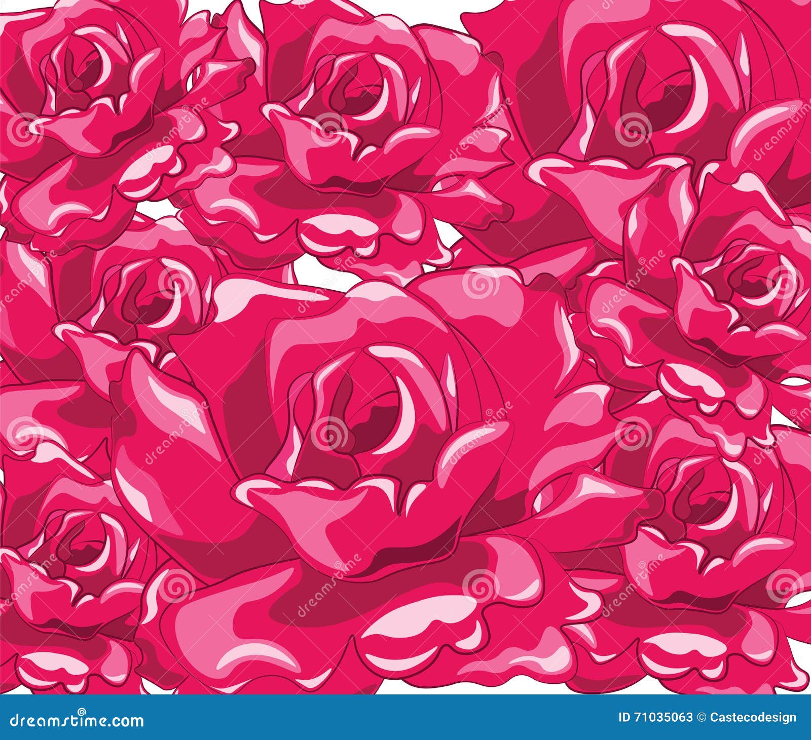 Beautiful Bright Roses stock vector. Illustration of leaf - 71035063