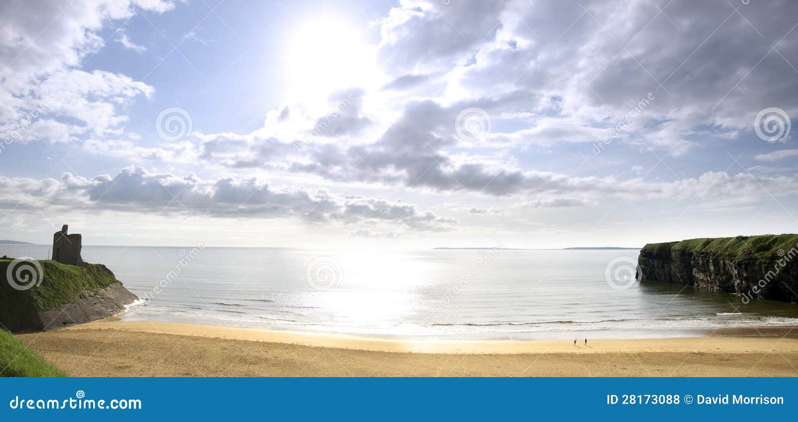 Beautiful Bright Sun Over the Ballybunion Beach Stock Photo - Image of ...
