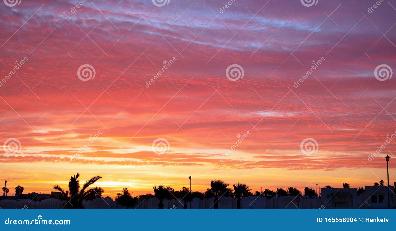 Beautiful Sunset with Multi-colored Dramatic Clouds Stock Photo - Image ...