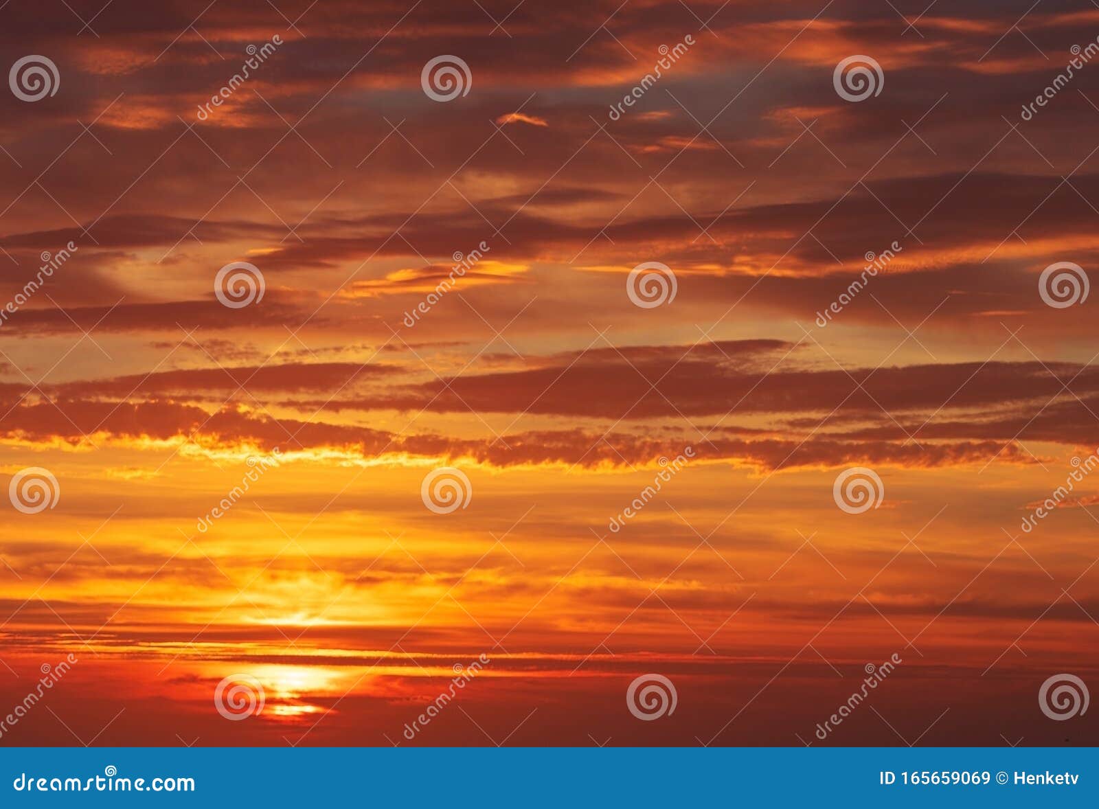 Beautiful Sunset with Multi-colored Dramatic Clouds Stock Image - Image ...