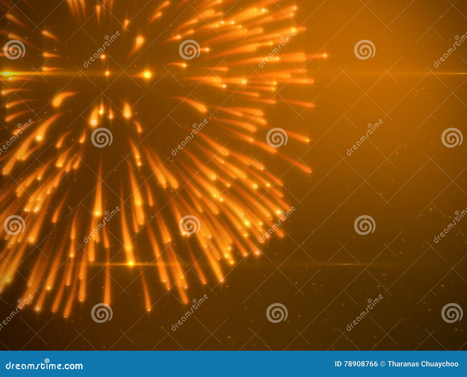 Beautiful Brightly Gold Fireworks with Particles Stock Photo - Image of ...