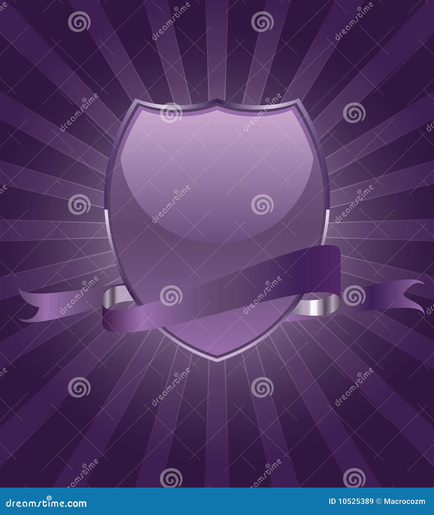 Beautiful Brightly Party Shield Emblem with Ribbon Stock Vector ...