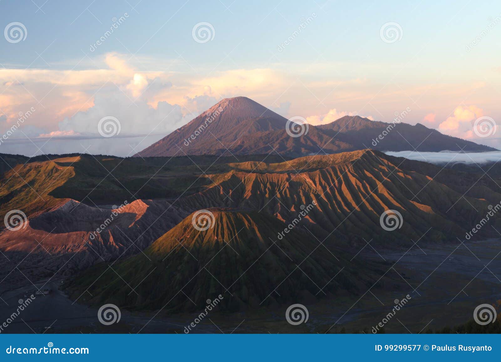 Beautiful Bromo Mountain at Sunrise Stock Image - Image of sunrise ...