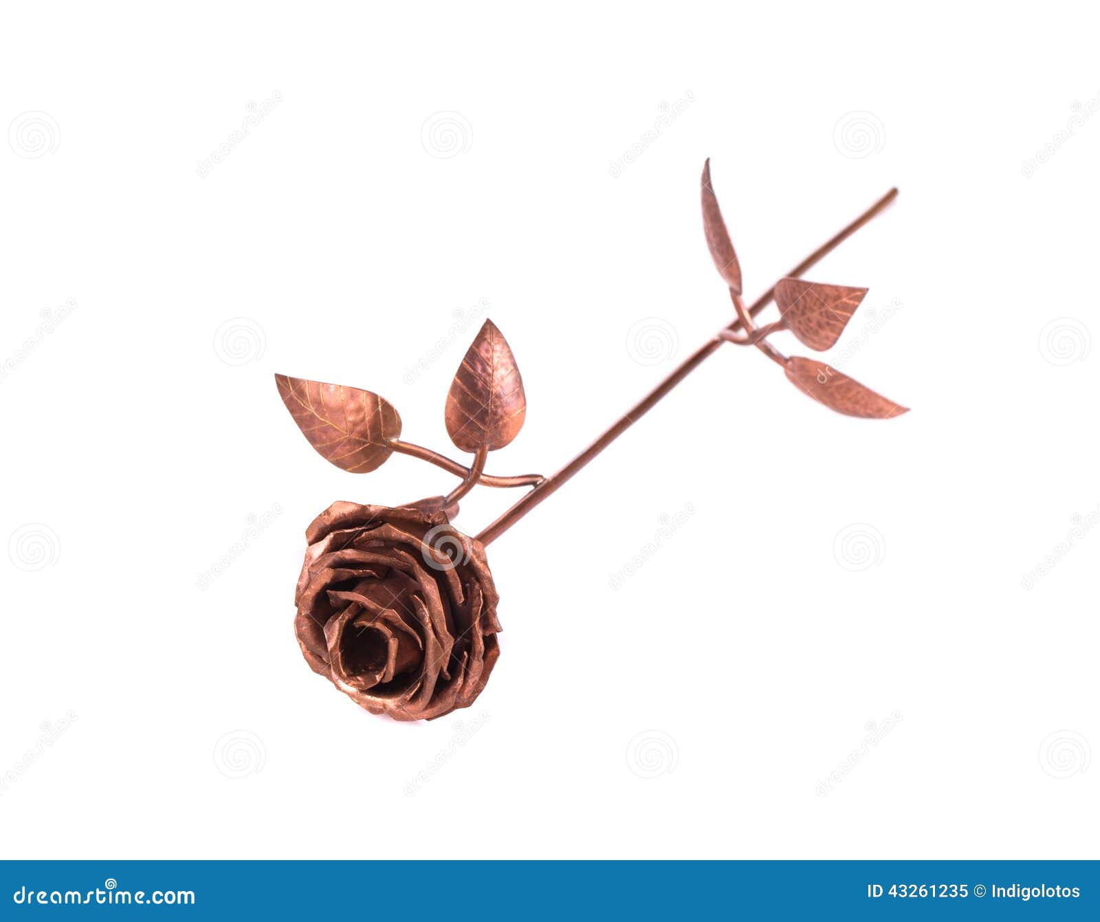 Beautiful bronze rose. stock image. Image of antique - 43261235