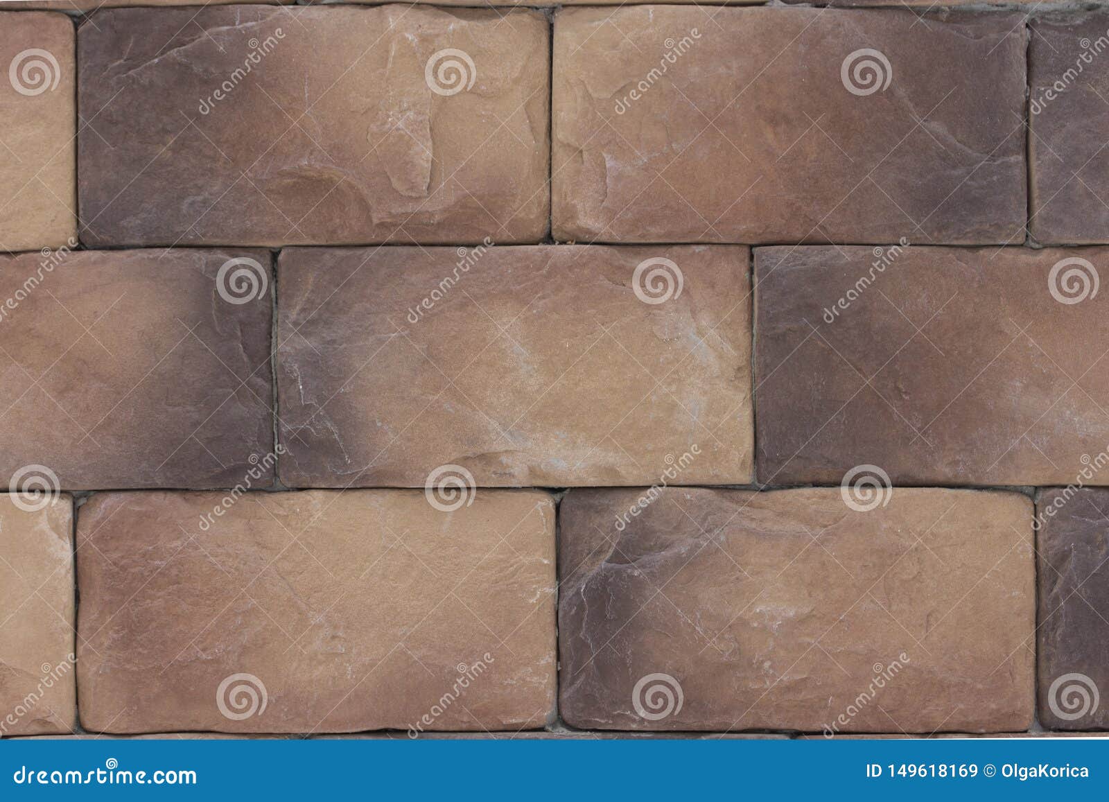 Beautiful Brown Brown Stones Bricks, Background Texture. Structured ...
