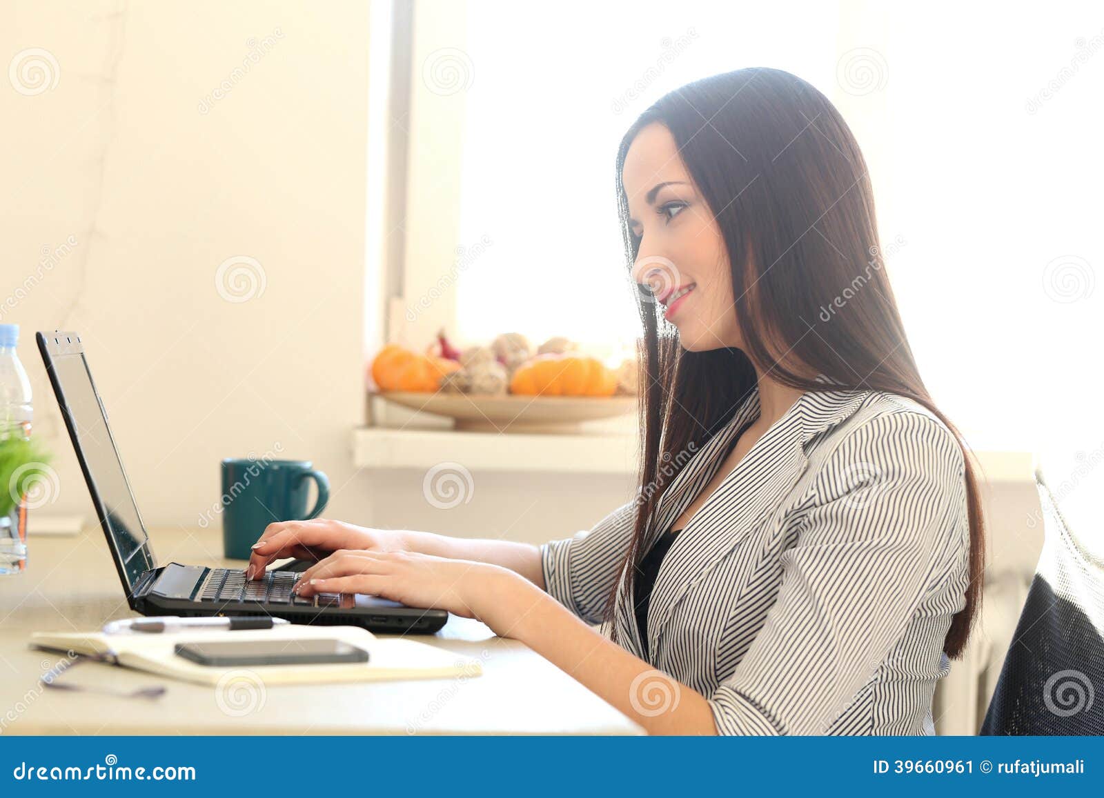 Beautiful brunette stock image. Image of career, office - 39660961