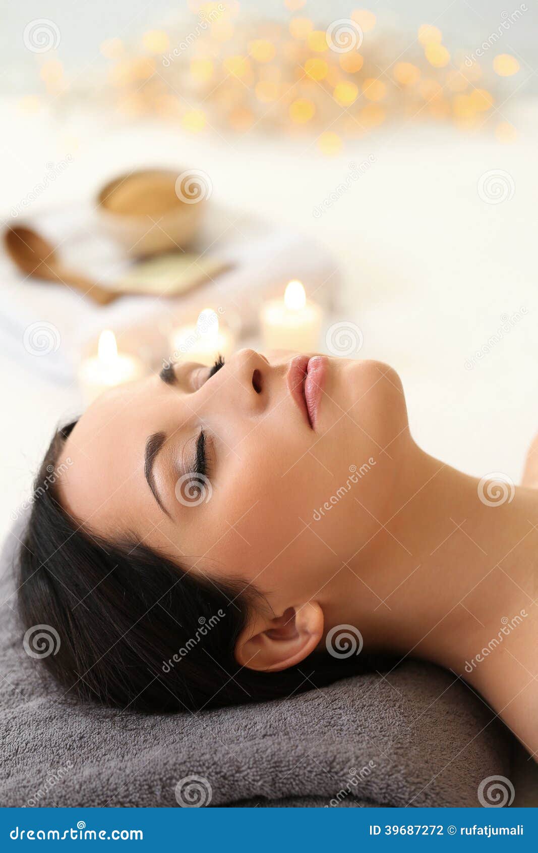 Beautiful brunette stock photo. Image of closeup, care - 39687272