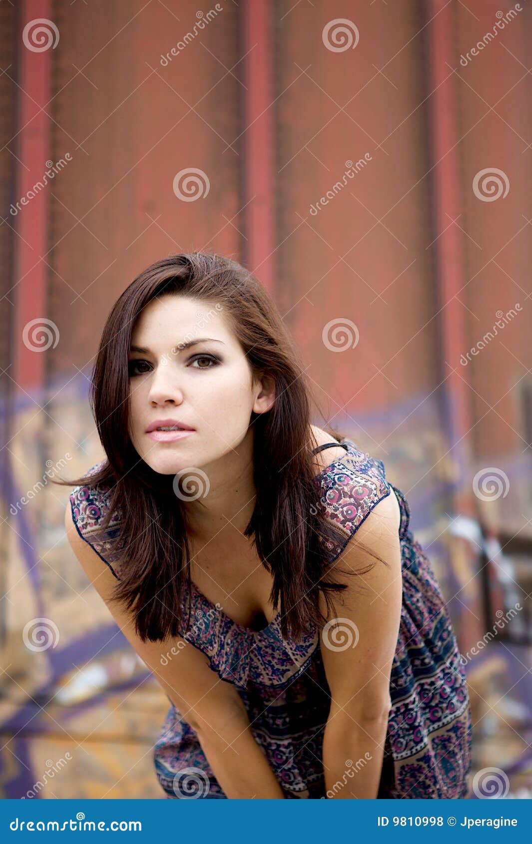 Beautiful Brunette with an Edge Stock Photo - Image of beauty, body ...