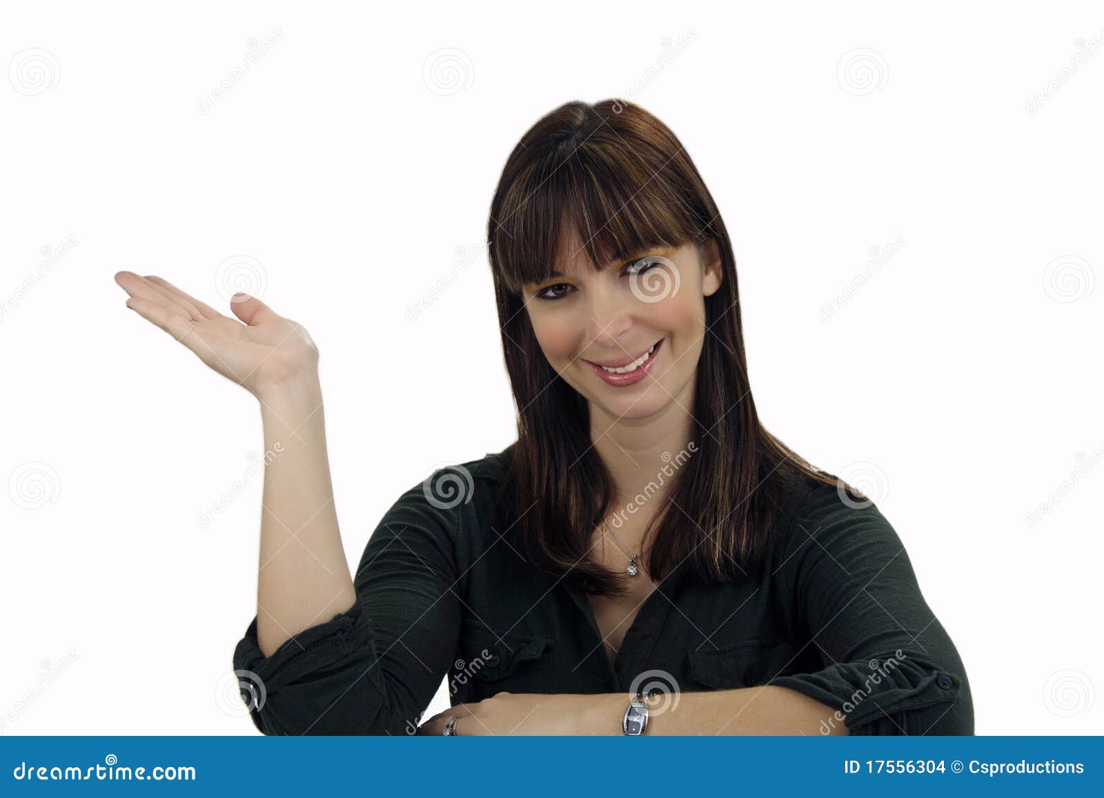 Beautiful Brunette Hostess (1) Stock Photo - Image of adult, hostess ...