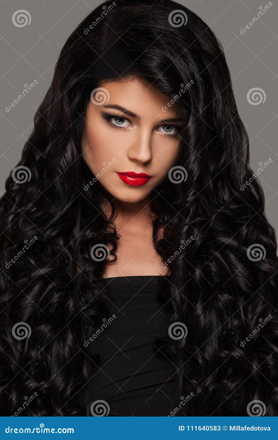 Beautiful Brunette Woman Long Healthy Hair Stock Image Image Of